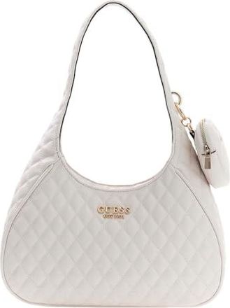 Guess sac &agrave; &eacute;paule Atabey Hobo Bag Cream White &eacute;cru