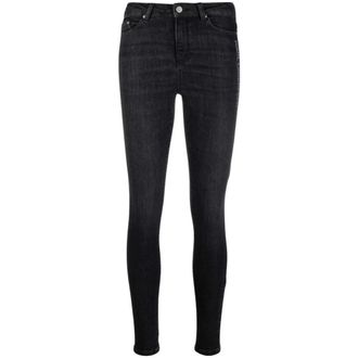 Karl Lagerfeld Femme, Jeans, Noir, Taille: W30 Jean Skinny Logo