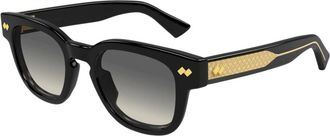 Bottega Veneta unisex, Accessoires, Noir, Taille: 48 MM Intrecciato Lunettes de soleil