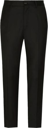 Dolce & Gabbana Homme, Pantalons, Noir, Taille: 3XL Pantalon de costume en laine &agrave; logo