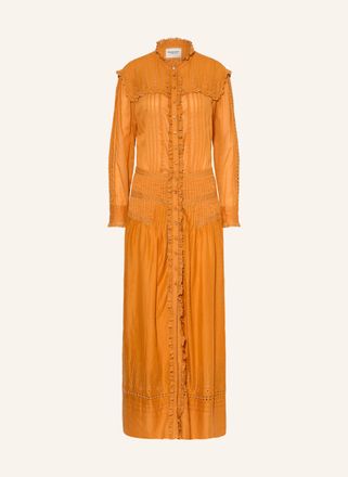 Isabel Marant Marant &Eacute;toile Kleid Lonie Mit R&uuml;schen Und Lochspitze braun