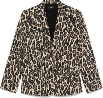 Theory Blazer mit Leopardenmuster - Schwarz
