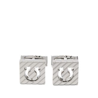 Ferragamo Palla Manschettenkn&ouml;pfe - - Accessories - Herren - Grau - ONE SIZE