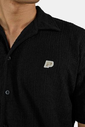 Pegador Kurzarmshirt Libco Structured Knit Shirt Materialmix, regular fit