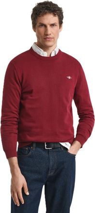 GANT Herren Classic Cotton C-Neck Pullover, PLUMPED RED, XL