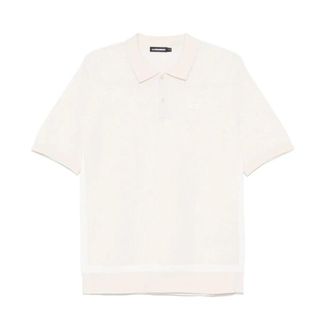 J.Lindeberg Casual Gestricktes Polo Beige - - Tops - Herren - Beige - L