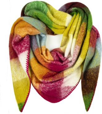 Glamexx24 Damenschal Damenhalstuch Herrenhalstuch Mehrfarbig mit Muster Winterschal sehr warm und weich XXL Schal für viele Angelegenheiten dreieckige Form