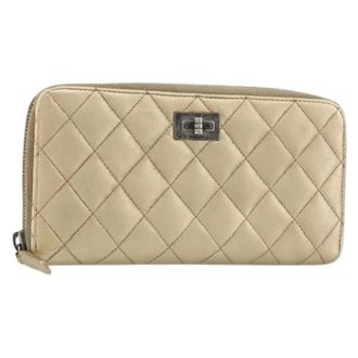 Chanel Portefeuille Vintage Pre-owned - Femme - Pre-owned - Beige - Taille: ONE Size