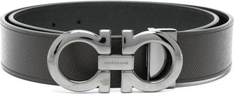 Ferragamo Wendbarer Lederg&uuml;rtel mit Gancini-Schlie&szlig;e - - Accessories - Herren - Braun - 115 CM