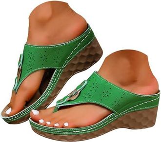 Generic Sandales orthop&eacute;diques pour femme - Sandales de printemps 2026 - Confortables - Soutien de la vo&ucirc;te plantaire - Tongs compens&eacute;es antid&eacute;rapantes en cui