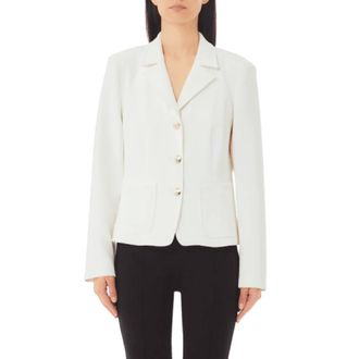 Liu Jo Femme, Vestes, Blanc, Taille: 42 FR Veste blanche en polyester et viscose