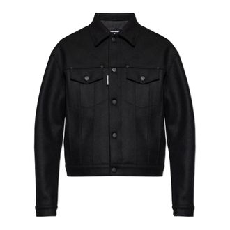 Dsquared2 Wolljacke mit Vintage-Effekt - - Jackets - Herren - Schwarzk - L