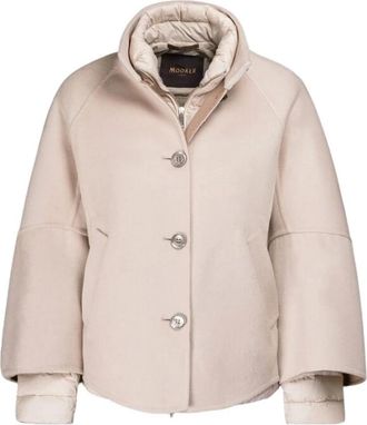 Moorer Femme, Vestes, Beige, Taille: 40 FR Lenie-Cwb