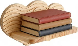 Generico Wandregal im Boho-Stil, rustikales Holz, Wanddekoration, Boho, schwebend, f&uuml;r Schlafzimmer, Wohnzimmer, K&uuml;che, B&uuml;ro, Apartment, Caf&eacute;