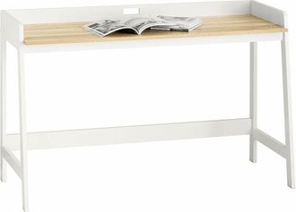 SoBuy FWT41-WN Schreibtisch Tisch Computertisch B&uuml;rotisch wei&szlig;/natur bht ca.: 125x80x51cm - Sobuy
