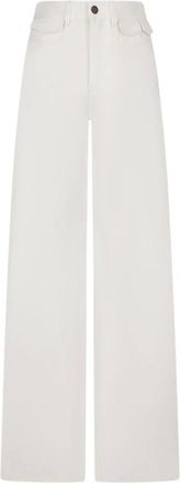 Chlo&eacute; Femme, Jeans, Blanc, Taille: 38 FR Wide Jeans