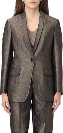 Giorgio Armani Femme, Vestes, Gris, Taille: 42 FR Blazer Textur&eacute;