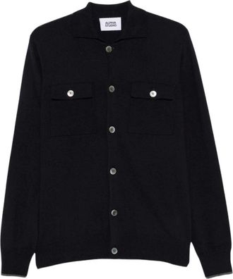 Alpha Studio Pull en maille - Homme - Pulls - Noir - Taille: XL