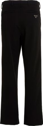 Prada Mens Black Polyester Casual Pants