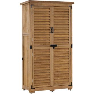 MCombo M Mcombo Gartenschrank Ger&auml;tehaus Ger&auml;teschuppen Garten Schuppen Schrank Holz 0870