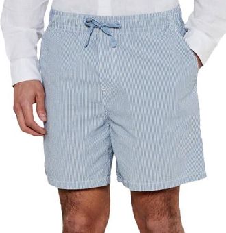 Tommy Hilfiger Short Bleu Homme Tommy Jeans Seersucker