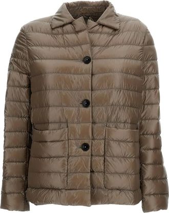 Herno Femme, Vestes, Brun, Taille: 42 FR Veste en duvet boutonn&eacute;e sur le devant