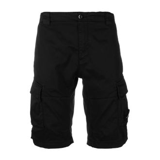 C.P. Company Schwarze Sateen Cargo Shorts - - Shorts - Herren - Schwarzk - XL