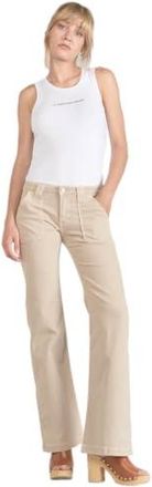 Le Temps Des Cerises Sormiou Flare Jeans Beige Sable