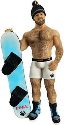 December Diamonds Snowboard Bär Figur