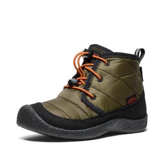 Keen Unisex Kinder Howser 2 Chukka Waterproof Chukka Boots, Dark Olive/Gold Flame, 25/26 EU