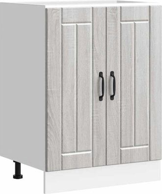vidaXL Spülenunterschrank Lucca Grau Sonoma Holzwerkstoff - Vidaxl