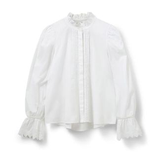 Sofie Schnoor Femme, Blouses et Chemises, Blanc, Taille: 36 FR Chemise F&eacute;minine avec Volants Brod&eacute;s
