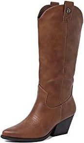 Queen Helena Bottes de Cowboy Santiags Femme X28-111 cuir, 36 EU