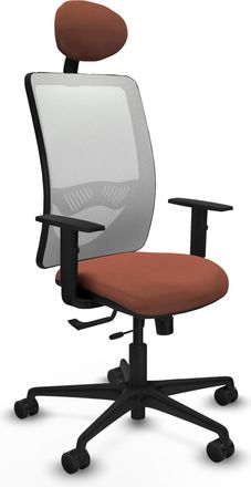 Piqueras y Crespo Zulema Lendenwirbelst&uuml;tzstuhl mit 1D-Armlehnen und festem Kopfteil, ausgestattet mit Syncro/Traslack und Schneideschaum, mit Rollen von 65 mm, Nylon, 