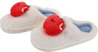 Valiclud Pantoufles Int&eacute;rieur Hiver Peluche Forme Pomme Chaudes et Moelleuses Semelle L&eacute;g&egrave;re Antid&eacute;rapante Confort Cocooning pour Couple