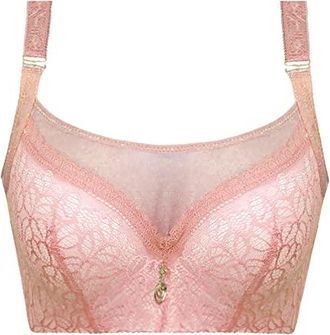 Generic 2026 Soutiens-gorge pour femmes Soutien-gorge de yoga Taille Out Plus sous-v&ecirc;tements de sport extensibles creux, rose, 3XL