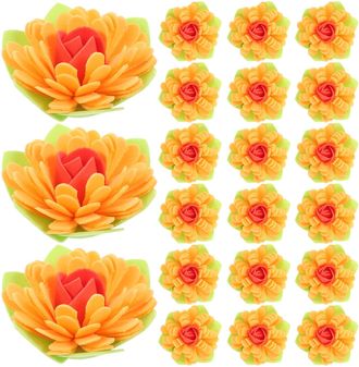 BESPORTBLE 50 St&uuml;ck Aromatherapie Blumen Diffusor K&ouml;pfe aus PE Material Kleiner Duftdekoration f&uuml;r &Auml;therische &Ouml;le Gelb f&uuml;r Wohnzimmer Badezimmer B&uuml;ro