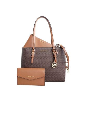 Michael Kors Womens Tote Brown 88.coated Canvas Polyester Tote-bags