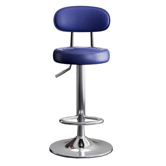 Generic Verstellbare Drehhocker mit R&uuml;ckenlehne - Gepolsterte Lederst&uuml;hle in Tresenh&ouml;he f&uuml;r K&uuml;che, Restaurant, B&uuml;ro und Esszimmer