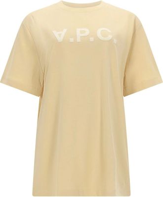 A.P.C. A.p.c., Femme, Tops, Beige, Taille: 38 FR T-shirt Standard Grand VPC