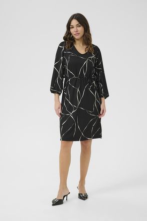 Kaffe Kleid Regular fit black white