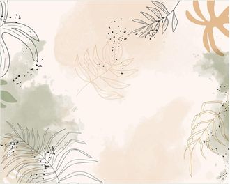 Wallario Poster - Botanisches Aquarell in Premiumqualit&auml;t, Gr&ouml;&szlig;e: 40 x 50 cm