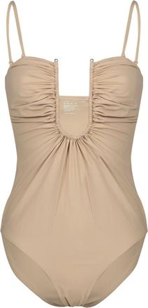 CHRISTOPHER ESBER Femme, Maillots de bain, Beige, Taille: 40 FR Arced Ruched One-piece
