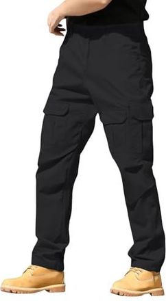Generic Pantalon tactique militaire l&eacute;ger pour homme - Pantalon de travail ind&eacute;chirable avec plusieurs poches - Pantalon cargo en tissu extensible - Pantalon 