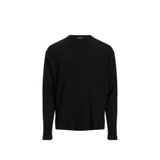 Ann Demeulemeester T-shirt ample col rond gaufr&eacute;