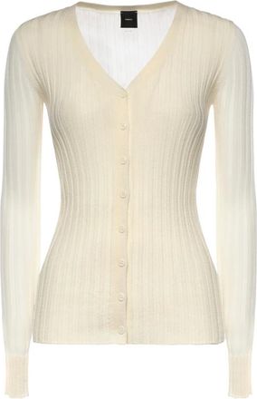 Pinko Pinko, Femme, Pulls, Beige, Taille: 42 FR Cardigan Col en V