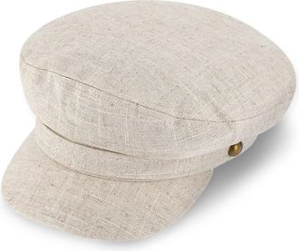 Fiebig Austin Schifferm&uuml;tze mit Leinenband | M&uuml;tze aus Leinenmix mit Schirm | Schirmm&uuml;tze mit Baumwollfutter f&uuml;r das ganze Jahr (DE/NL/SE/PL, Numerisch, 60, 