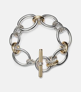 David Yurman Armband DY Mercer aus 18kt Gelbgold und Sterlingsilber mit Diamanten