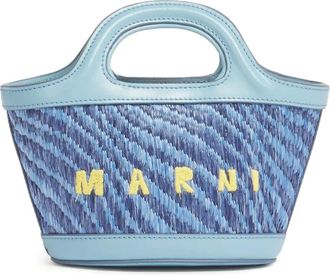 Marni Tote Bag mit Logo-Stickerei - Blau