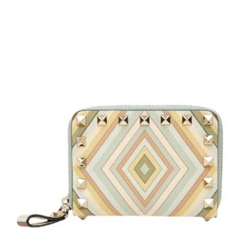 Valentino Pre-owned Rockstud Leder M&uuml;nzetui - - Pre-owned - Damen - Mehrfarbig - ONE SIZE